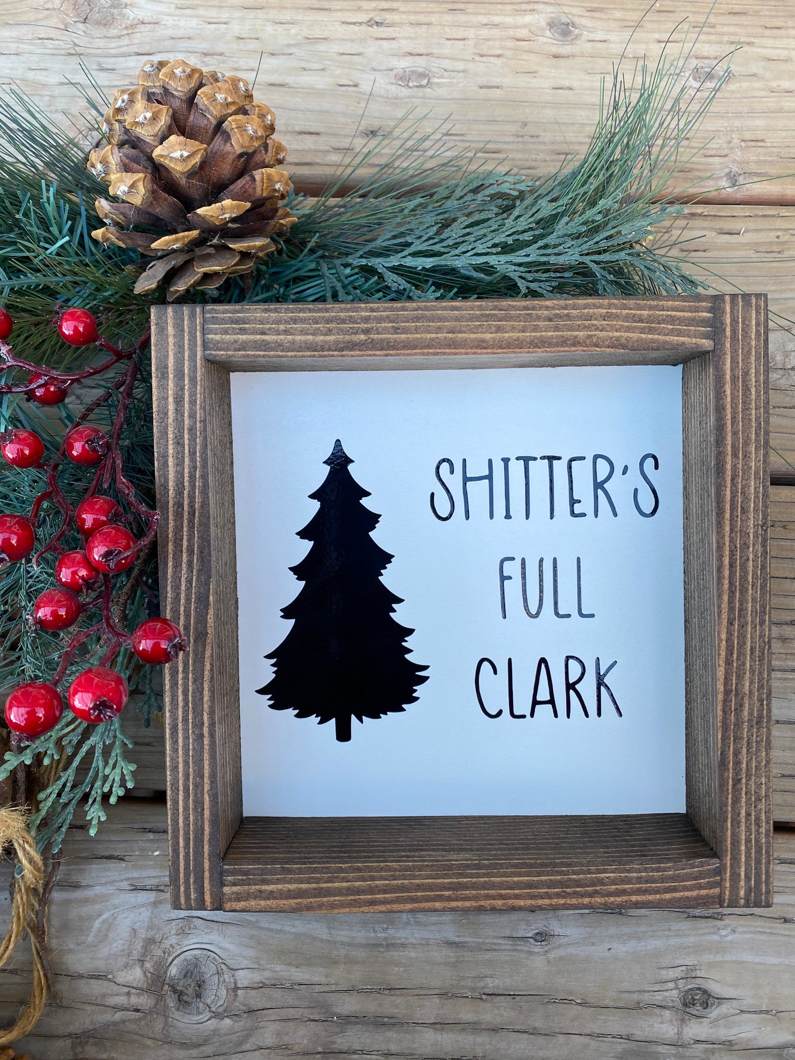 Shitters Full Clark Wood Sign - Etsy