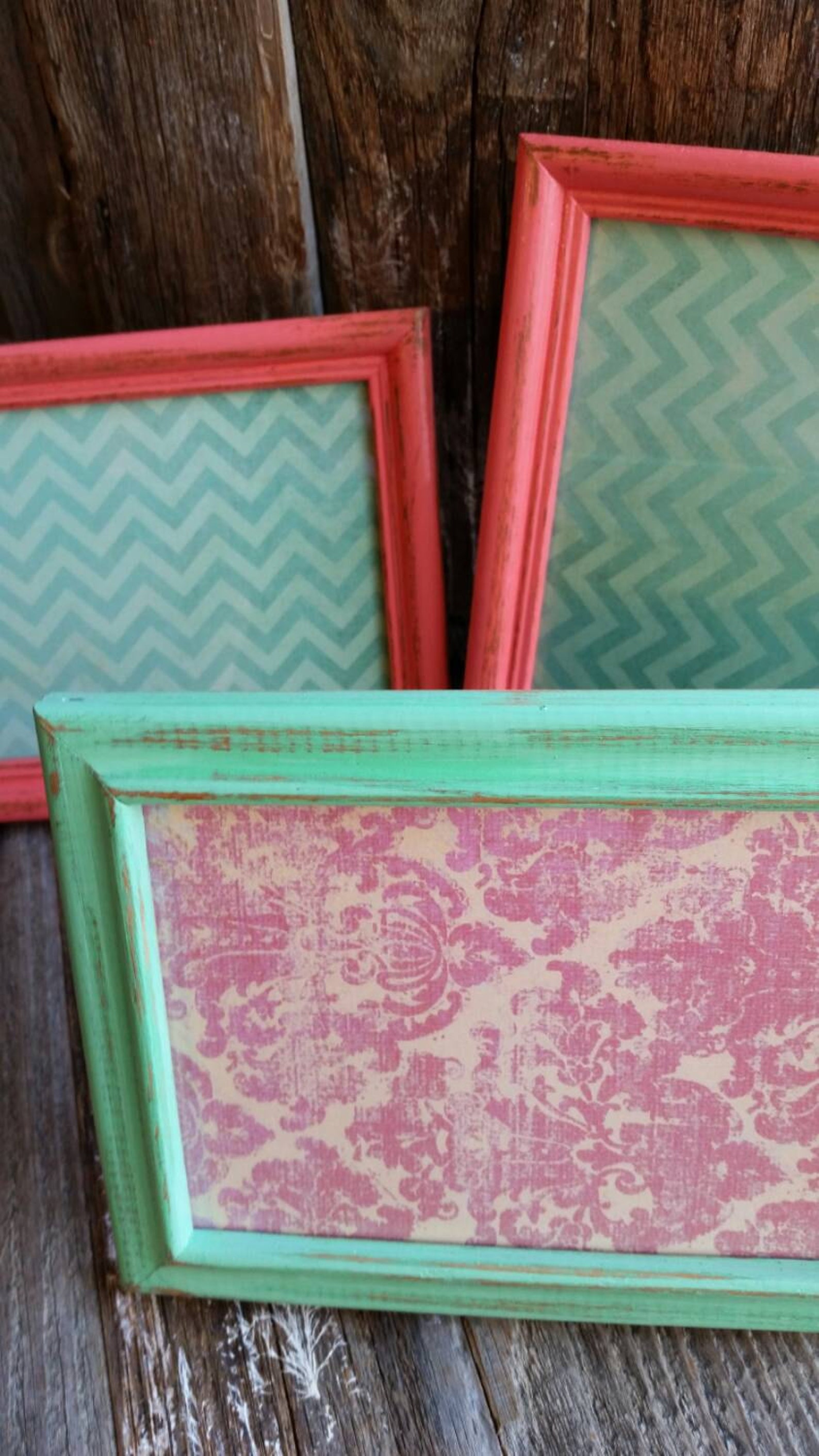 5x7 Distressed Picture Frames set of 3 - Etsy