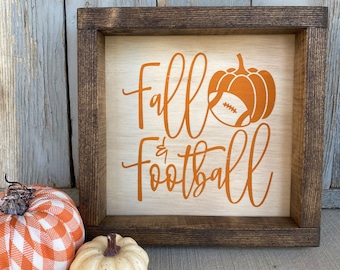 It's Fall Play Ball FOOTBALL SIGN Wall Art Door Plaque Hanger Seasonal ...