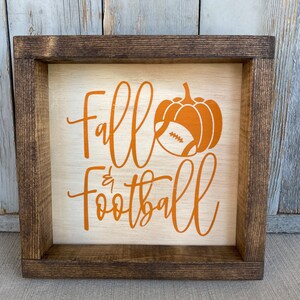 Fall & Football Painted Wood Sign - Etsy