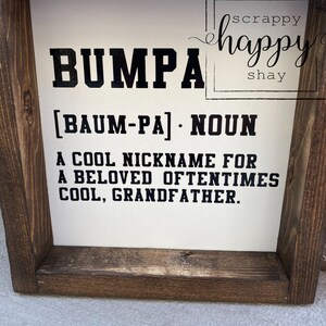 Bumpa (grandpa) Wood Sign - Etsy