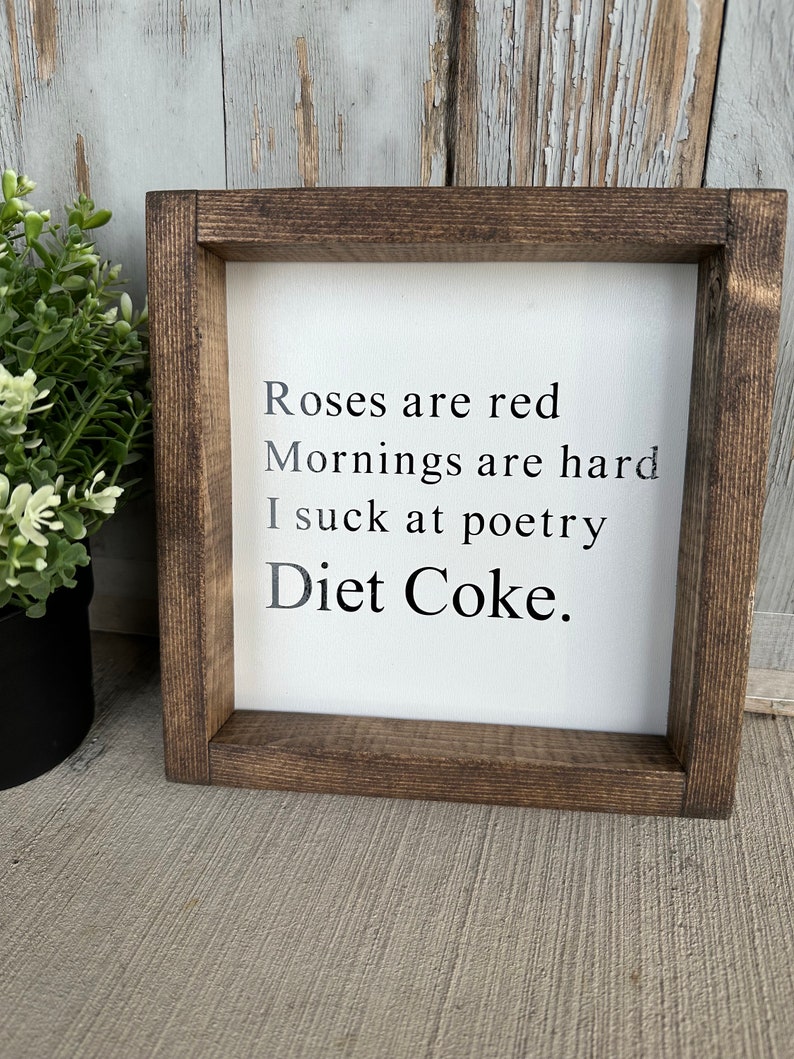 Diet Coke Poem Wood Sign - Etsy
