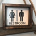 Solid Wood Framed Restroom Sign - Etsy