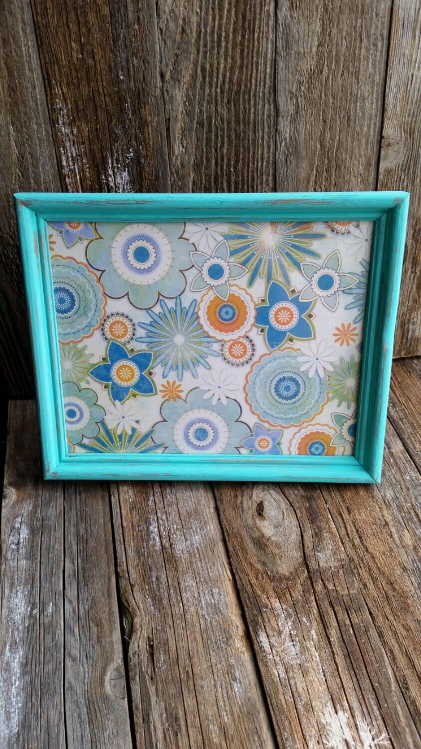 Aqua 8x10 Distressed Frame - Etsy