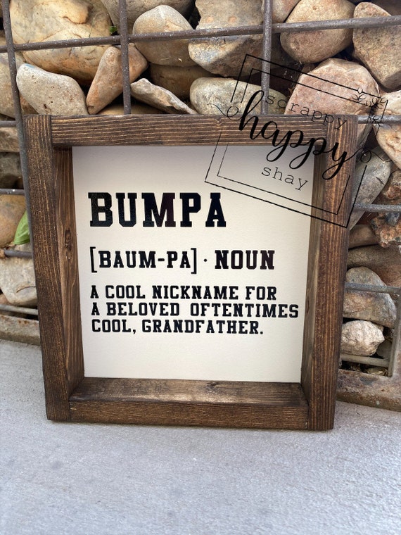 Bumpa grandpa Wood Sign - Etsy