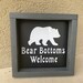 8x8 Solid Wood Framed Bear Bottoms Welcome Sign - Etsy