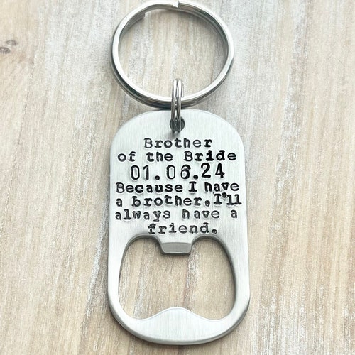Brother of the Bride Gift Bottle Opener Brother Gift Engraved - Etsy