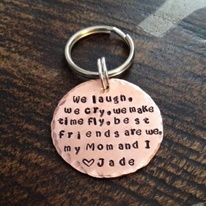 Mom Keychain Mommy Keychain Handstamped Keychain Personalized Keychain ...