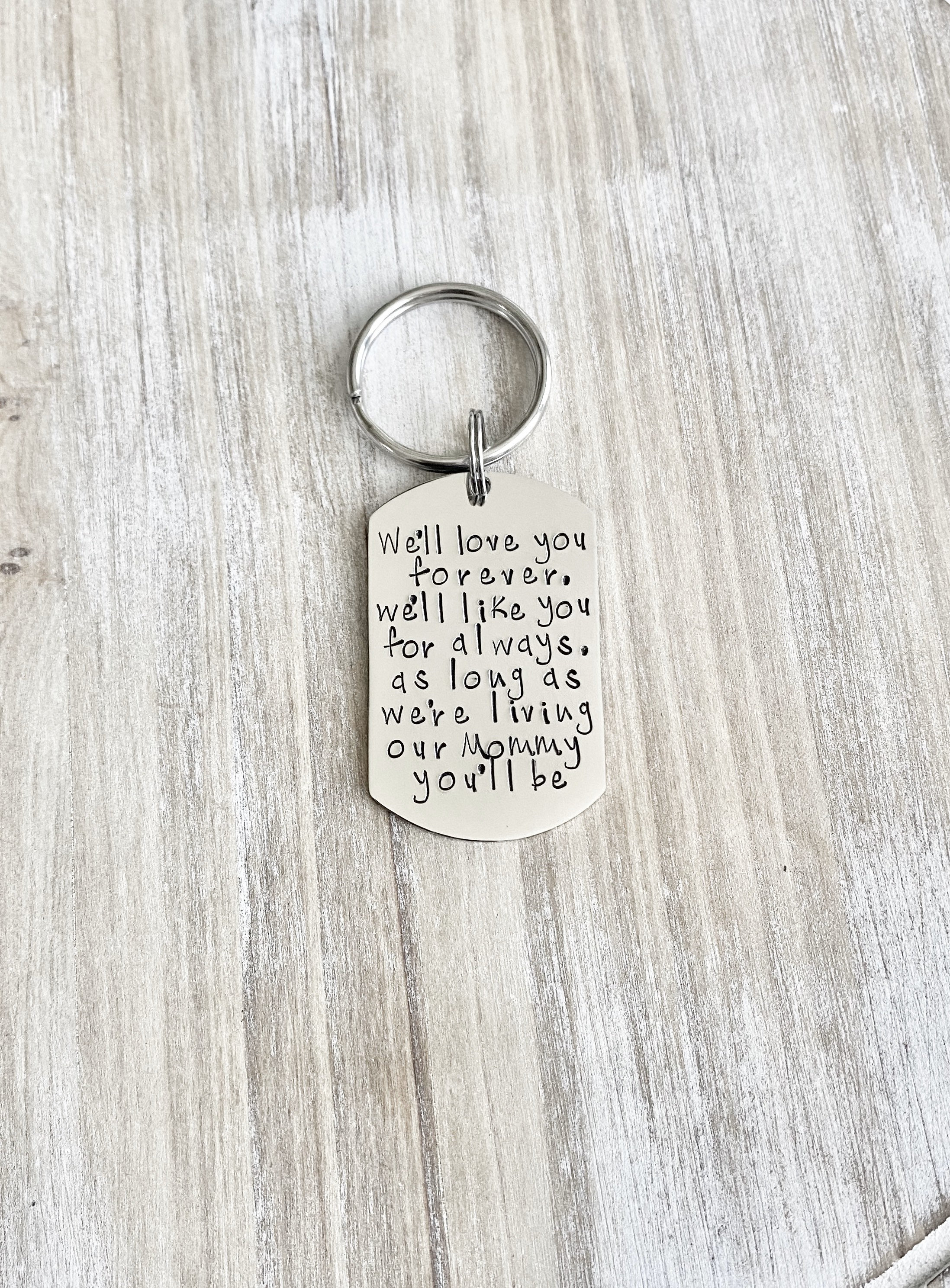 Quote Keychain Special Message Keychain Handstamped Keychain | Etsy