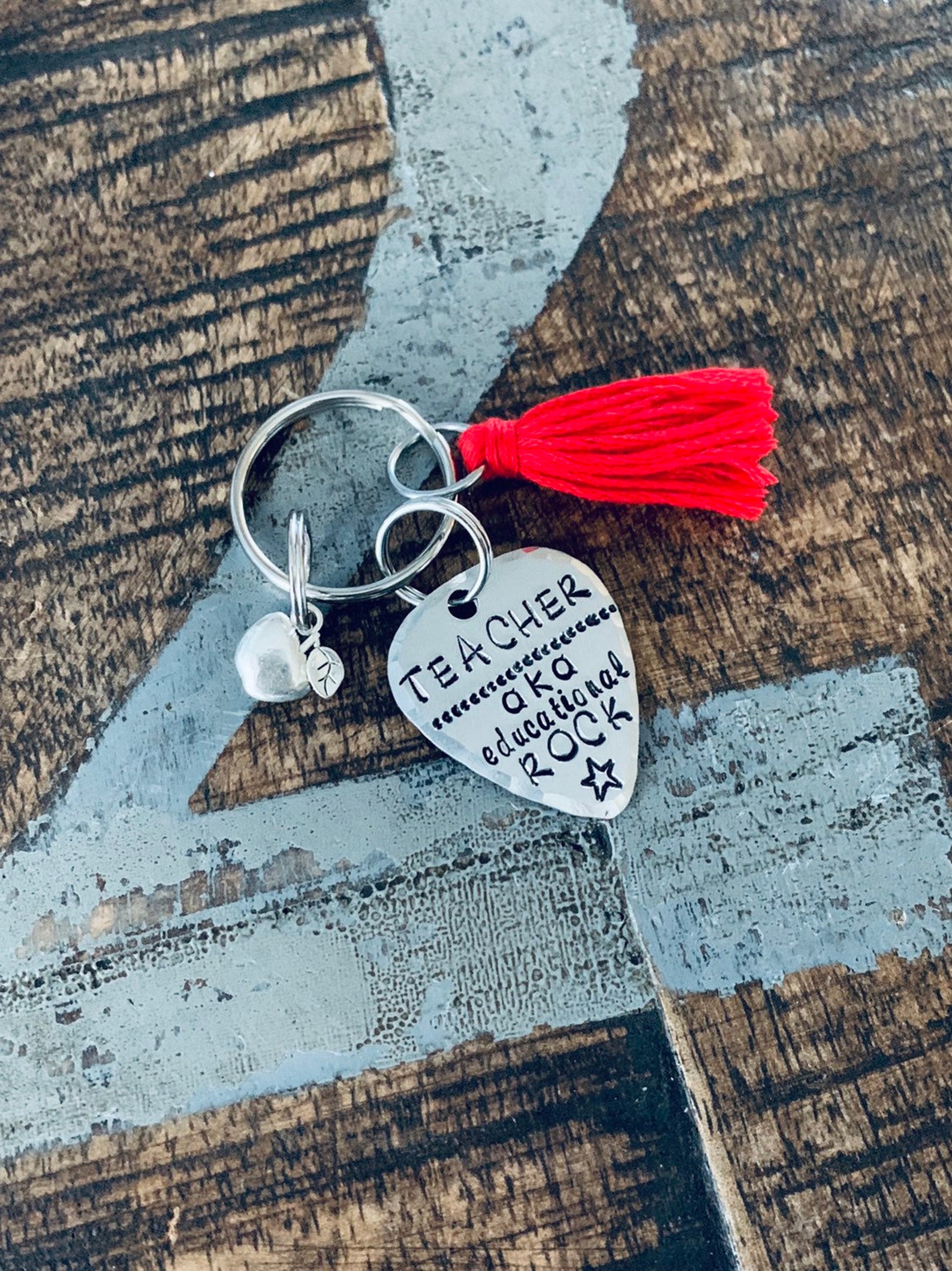 Educational Rockstar Keychain Gift for Teacher Teacher | Etsy