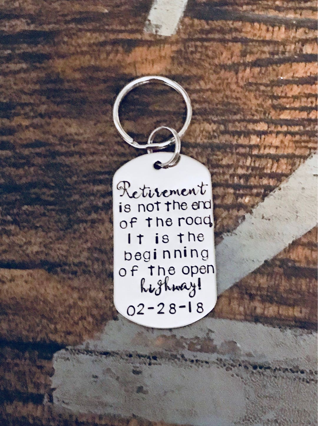 Personalized RETIREMENT KEYCHAIN Retirement Gift Retirement Keyring ...