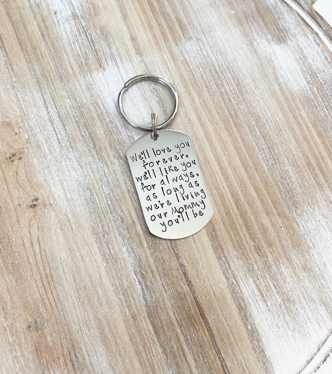 Quote Keychain Special Message Keychain Handstamped Keychain - Etsy