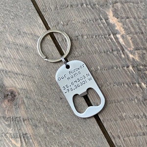 Bottle Opener Keychain Custom Keychain Handstamped Keychain ...