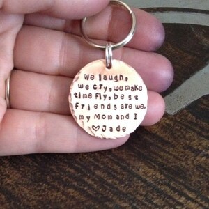 Mom Keychain Mommy Keychain Handstamped Keychain Personalized Keychain ...