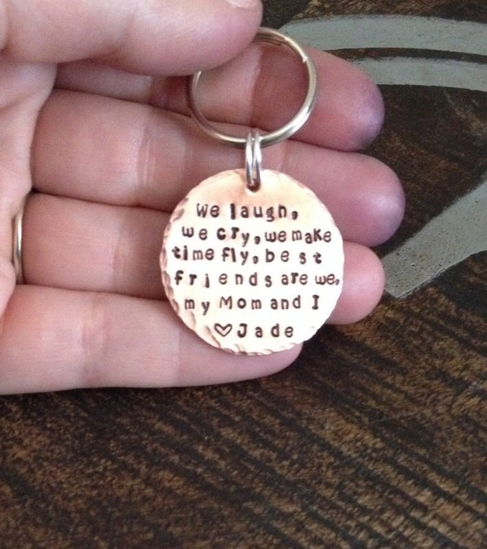 Mom Keychain Mommy Keychain Handstamped Keychain Personalized | Etsy