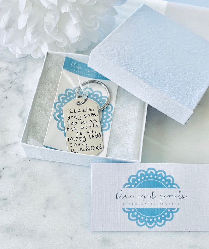 Quote Keychain Special Message Keychain Handstamped Keychain - Etsy