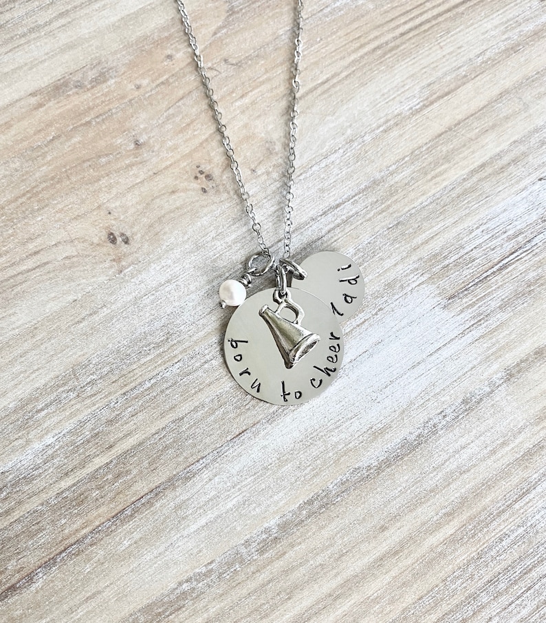 Born to Cheer Necklace Cheerleader Necklace Gift for | Etsy
