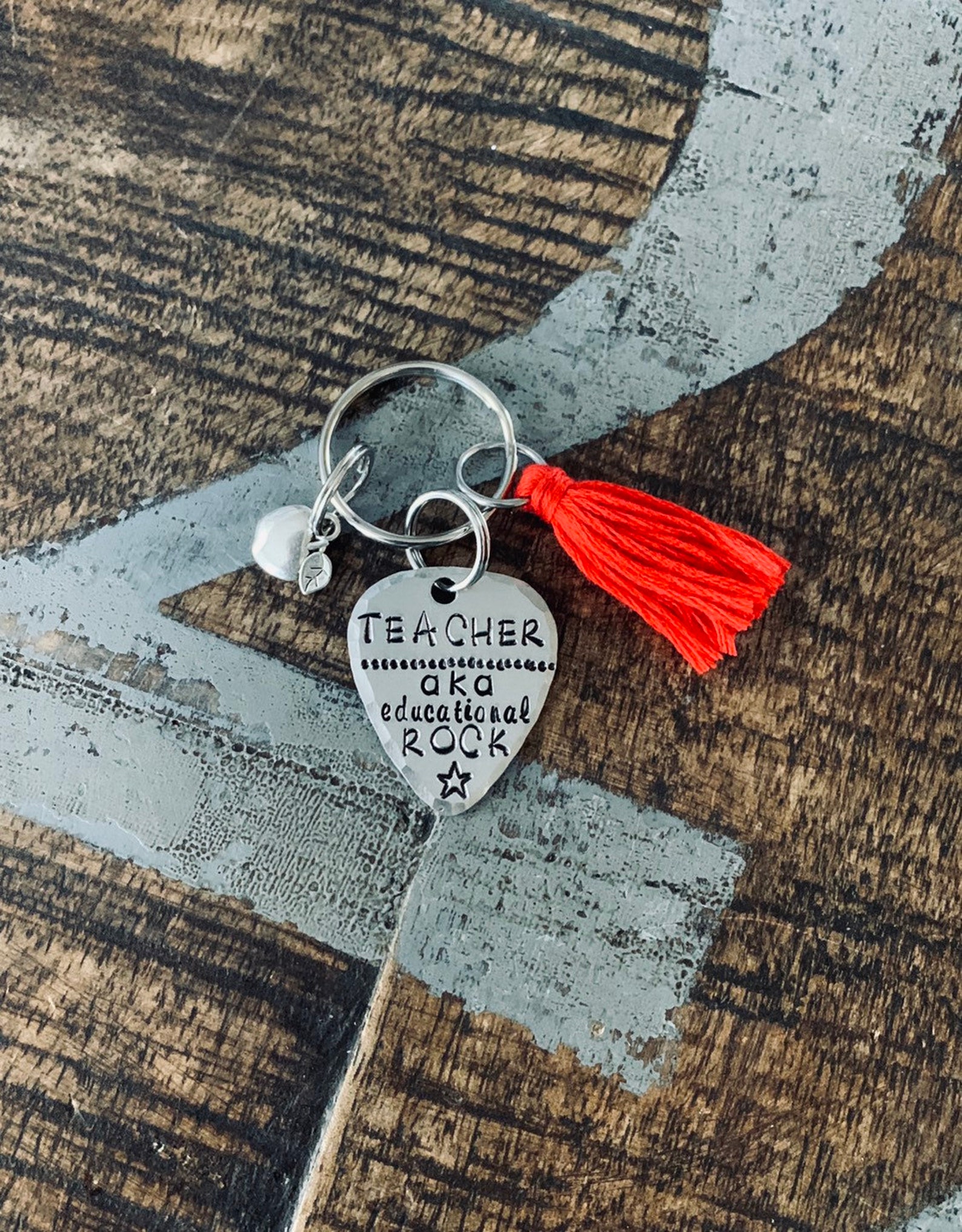 Educational Rockstar Keychain Gift for Teacher Teacher - Etsy