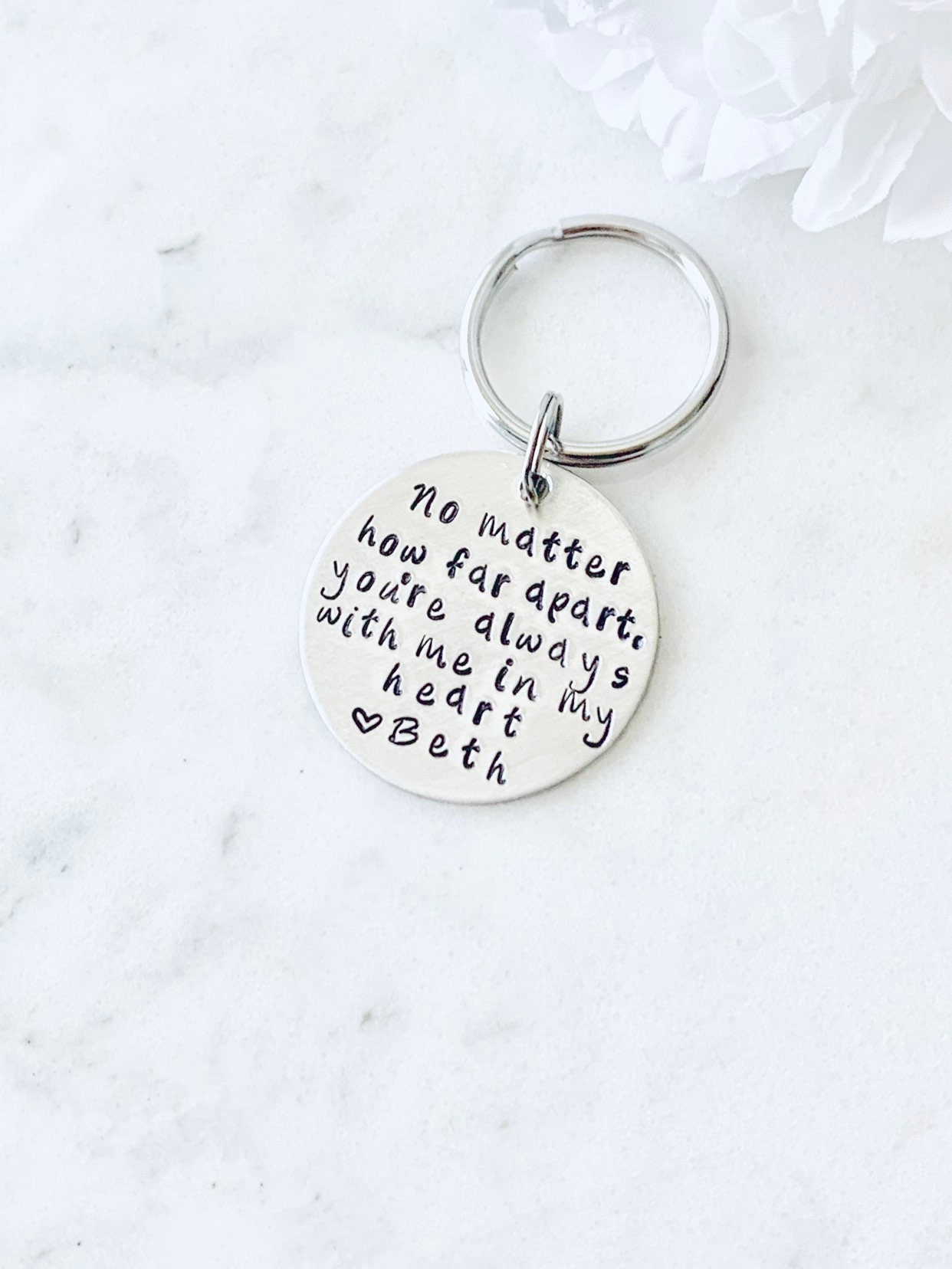 Quote Keychain Special Message Keychain Handstamped Keychain ...
