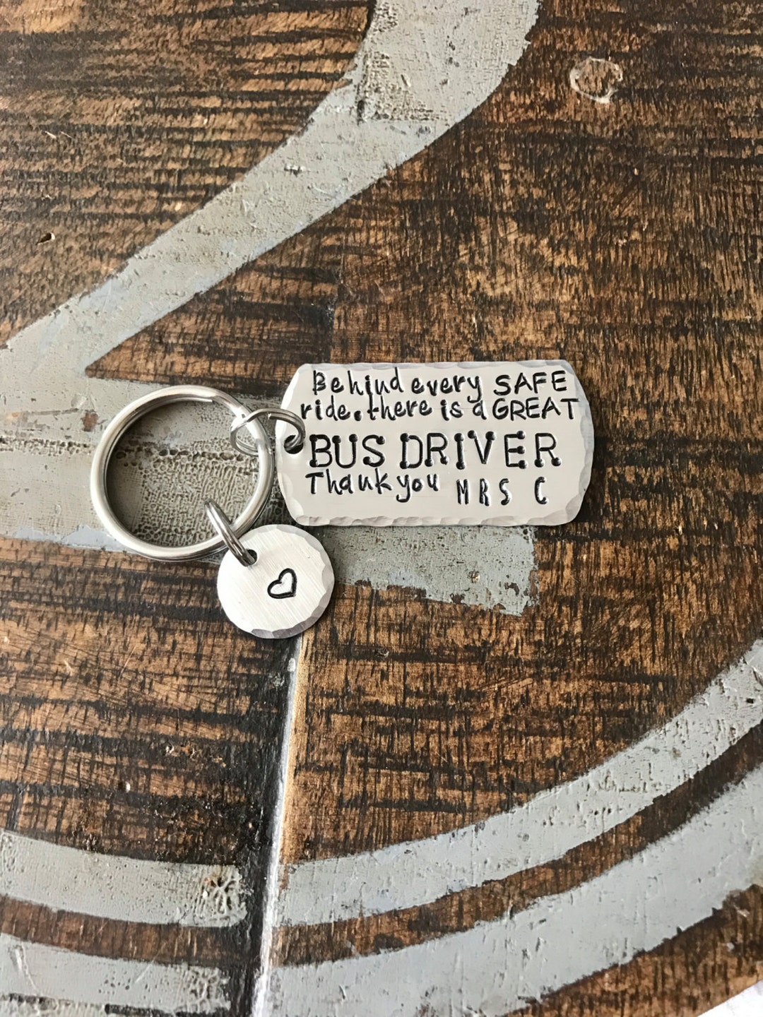 End of Year Bus Driver Keychain Bus Driver Gift Bus Keyring Bus Driver ...