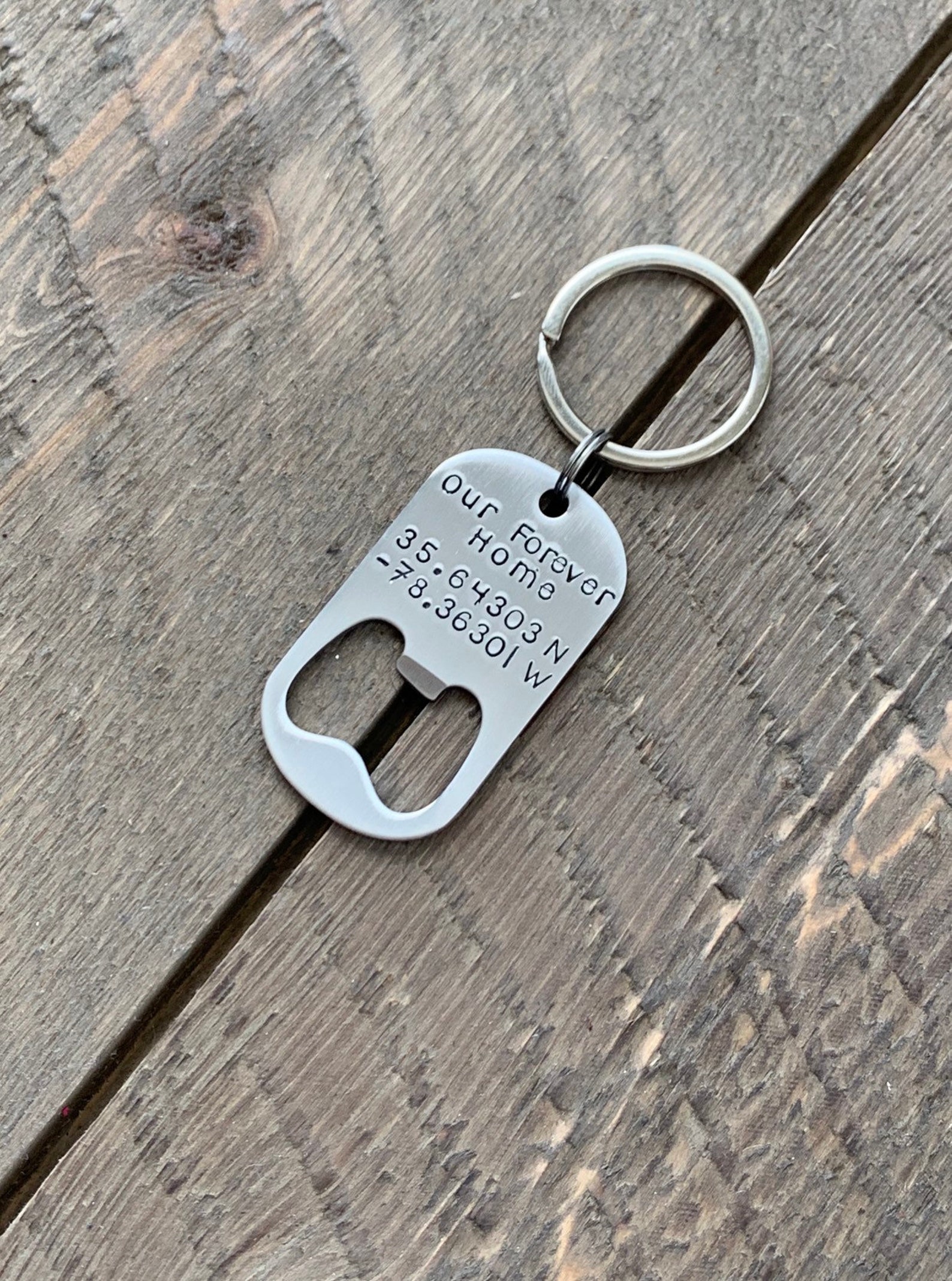 Bottle Opener Keychain Custom Keychain Handstamped Keychain - Etsy