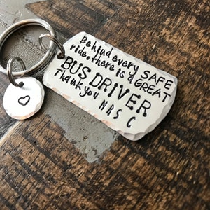 End of Year Bus Driver Keychain Bus Driver Gift Bus Keyring Bus Driver ...