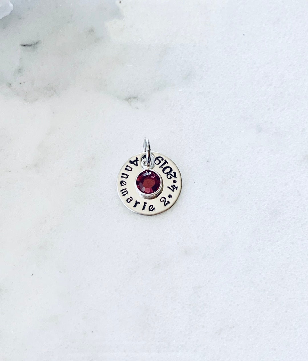 Stamped Disc Add on Additional Charm Round Disc Addon Disc With Name ...