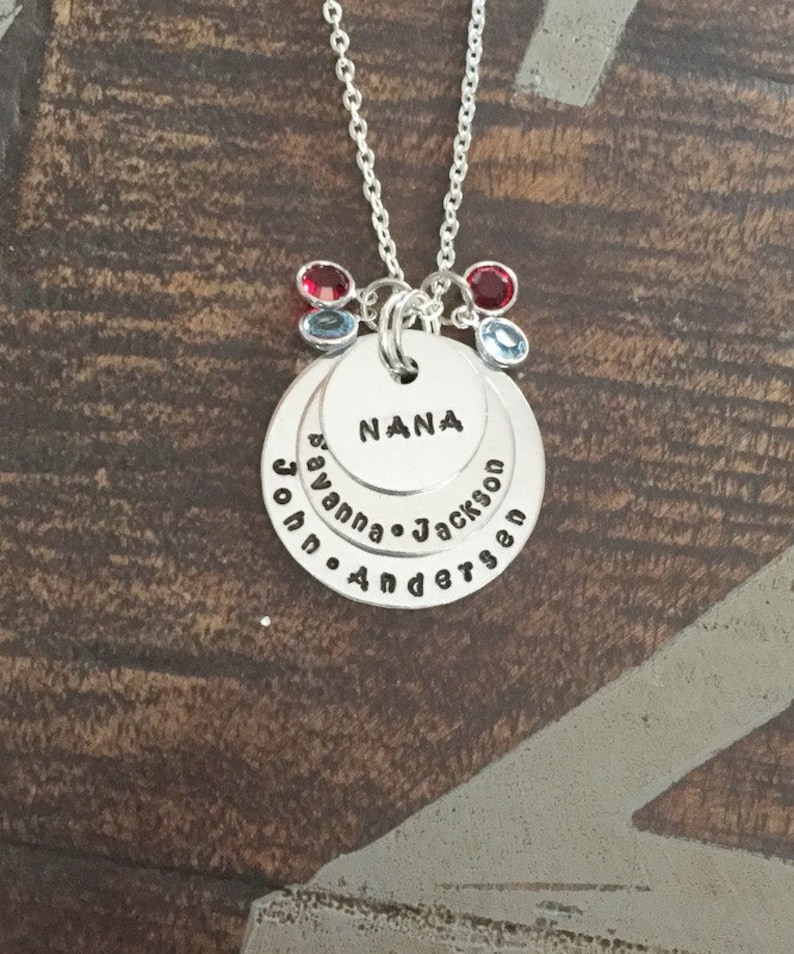 Nana Necklace Nana Jewelry Personalized Jewelry Handstamped | Etsy