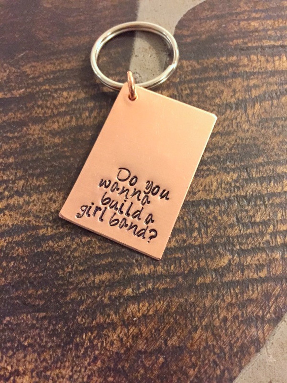 Quote Keychain Special Message Keychain Handstamped Keychain | Etsy