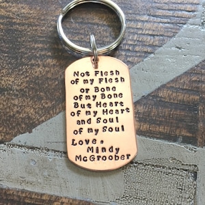 Quote Keychain Special Message Keychain Handstamped Keychain ...