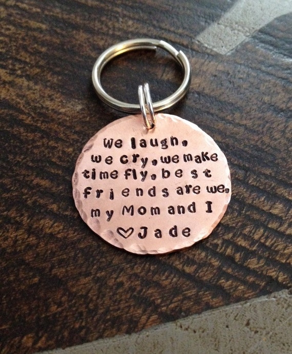 Mom Keychain Mommy Keychain Handstamped Keychain Personalized Keychain ...