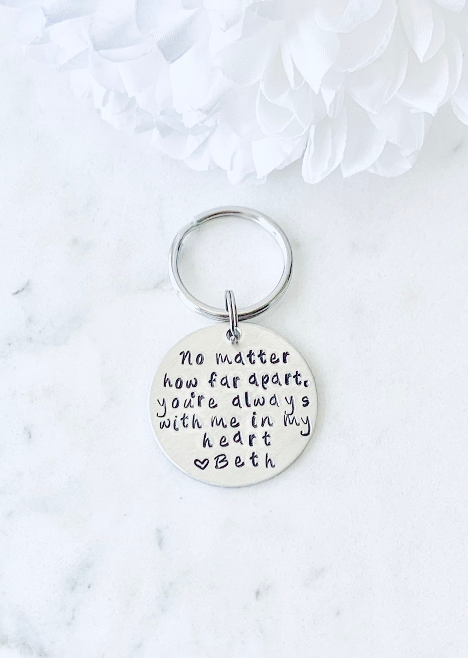 Quote Keychain Special Message Keychain Handstamped Keychain | Etsy