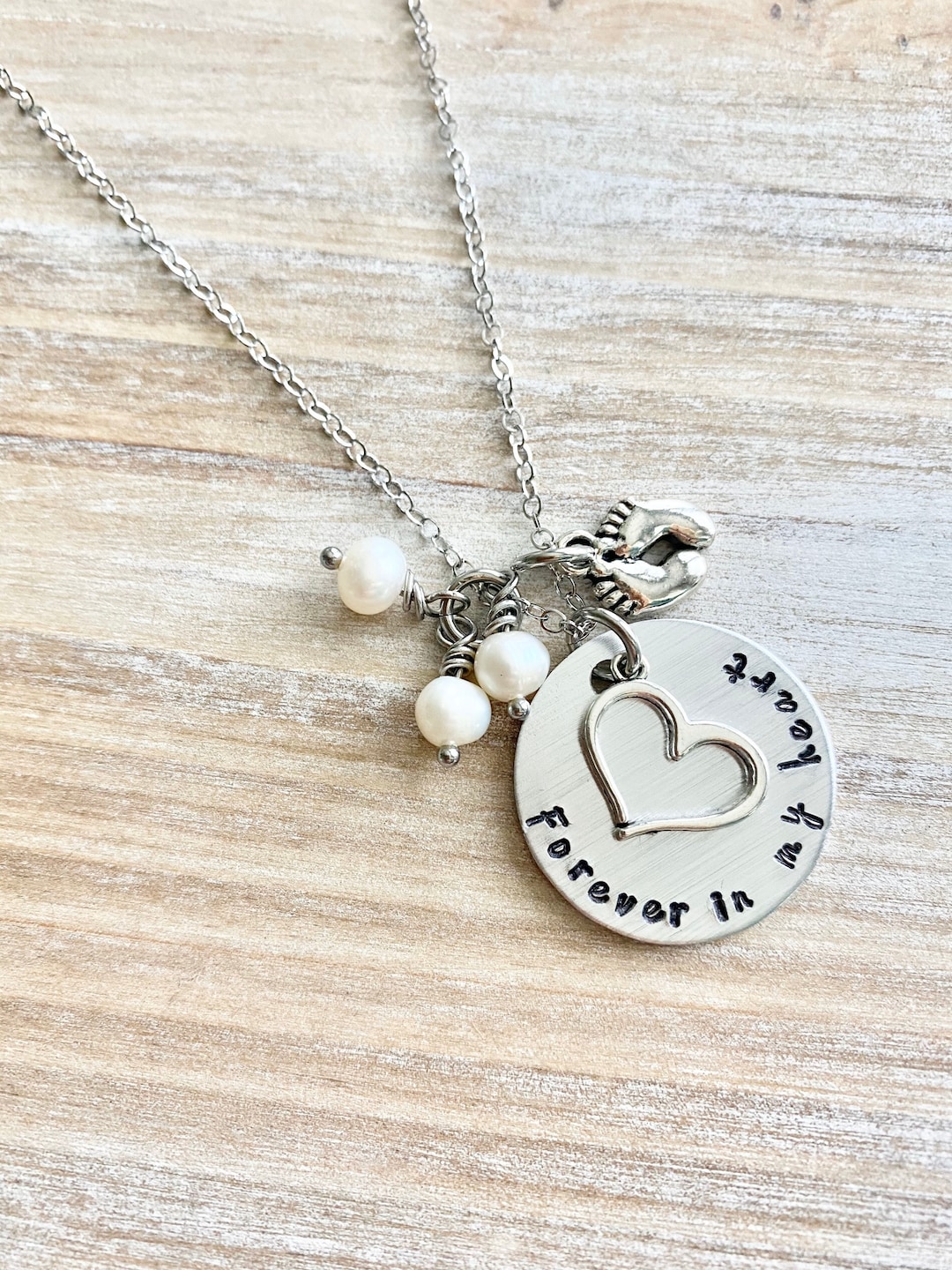 Infant Loss Necklace Forever in My Heart Necklace Sympathy Gift ...