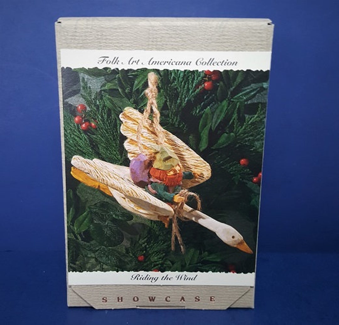 1993 Riding the Wind Hallmark Folk Art Americana Ornament - Etsy