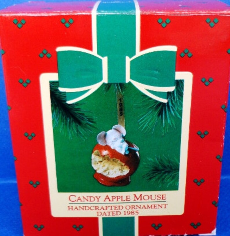 1985 Candy Apple Mouse Hallmark Retired Ornament - Etsy