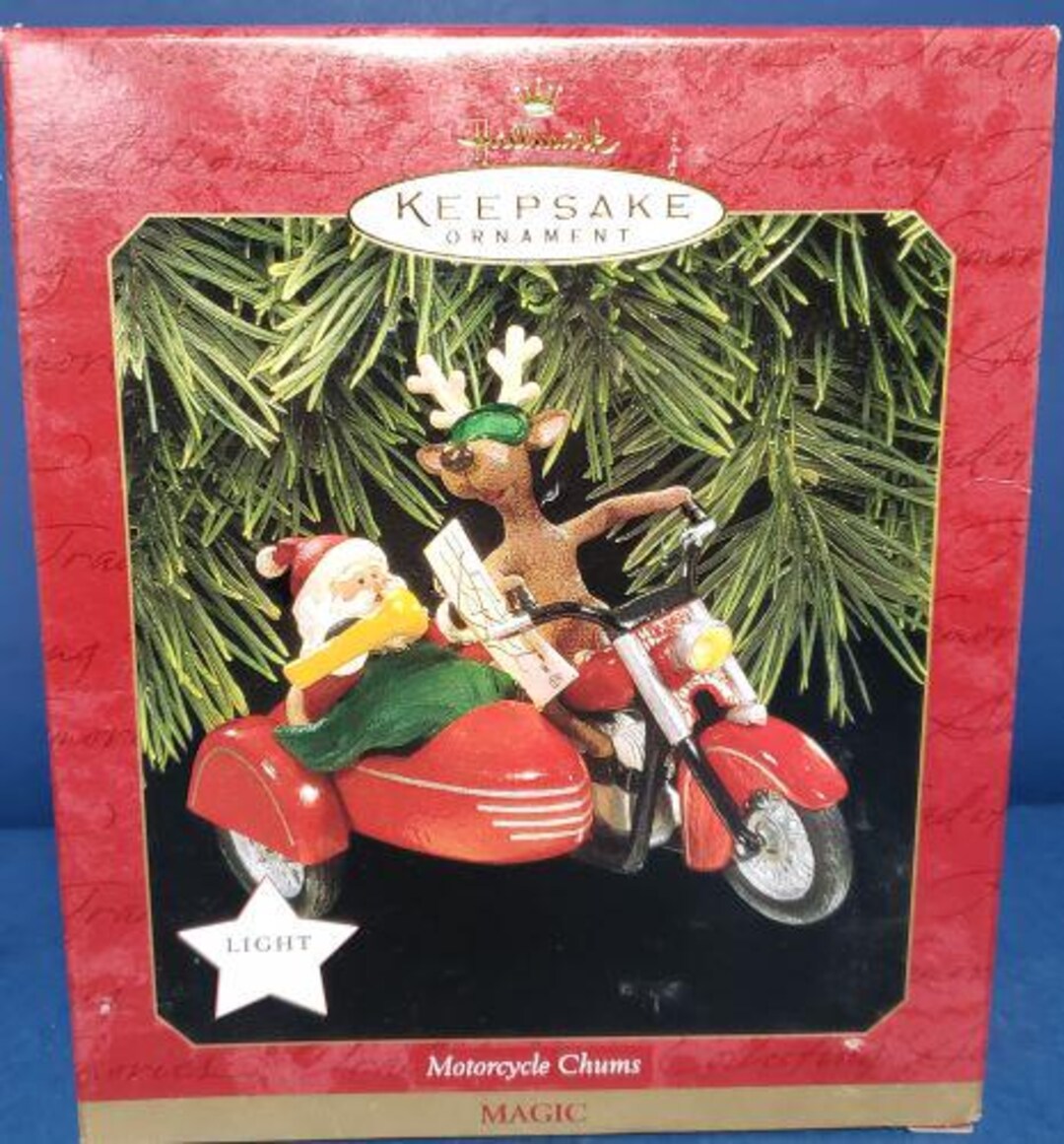 1997 Motorcycle Chums Hallmark Magic Christmas Ornament - Etsy