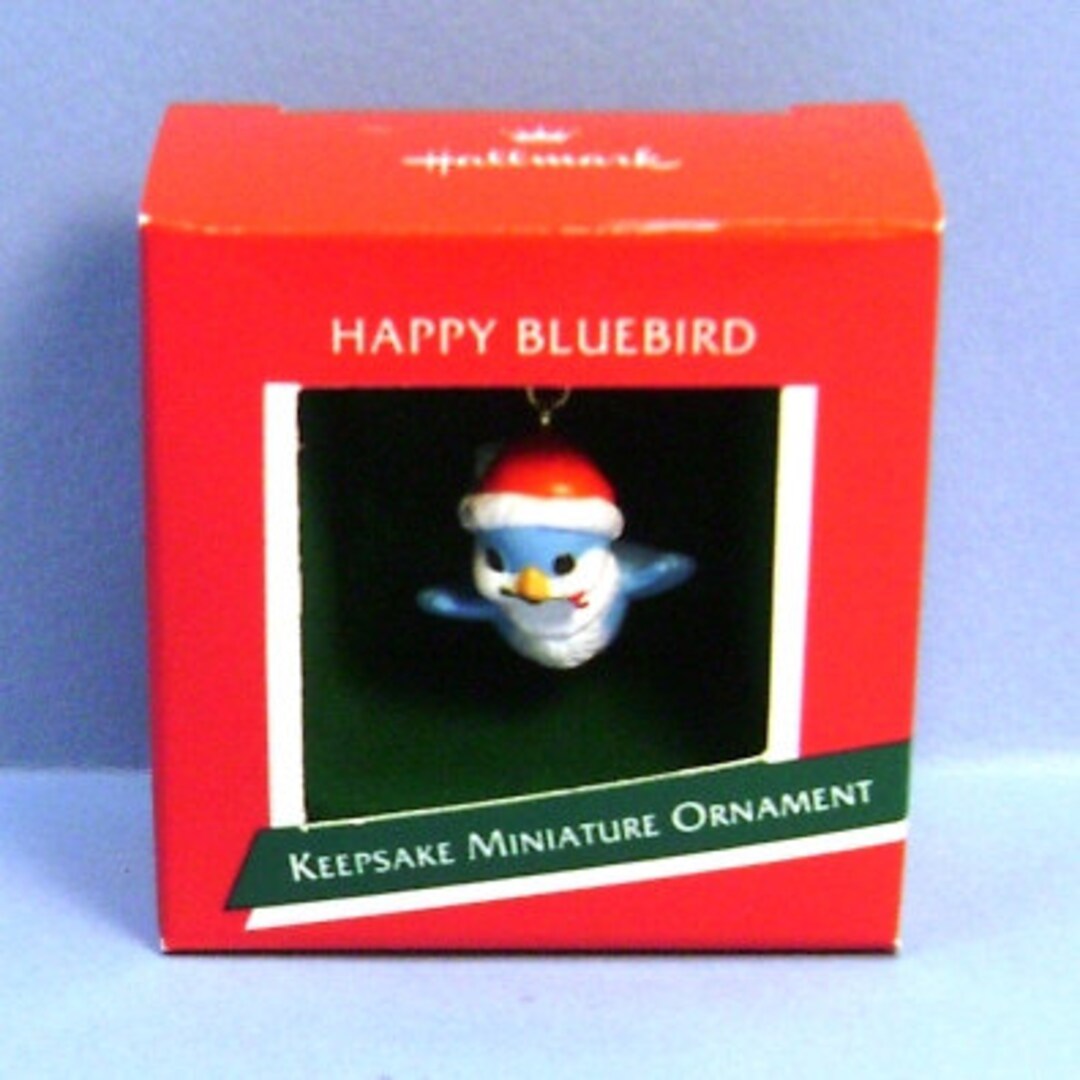 1989 Happy Bluebird Hallmark Miniature Ornament Retired - Etsy