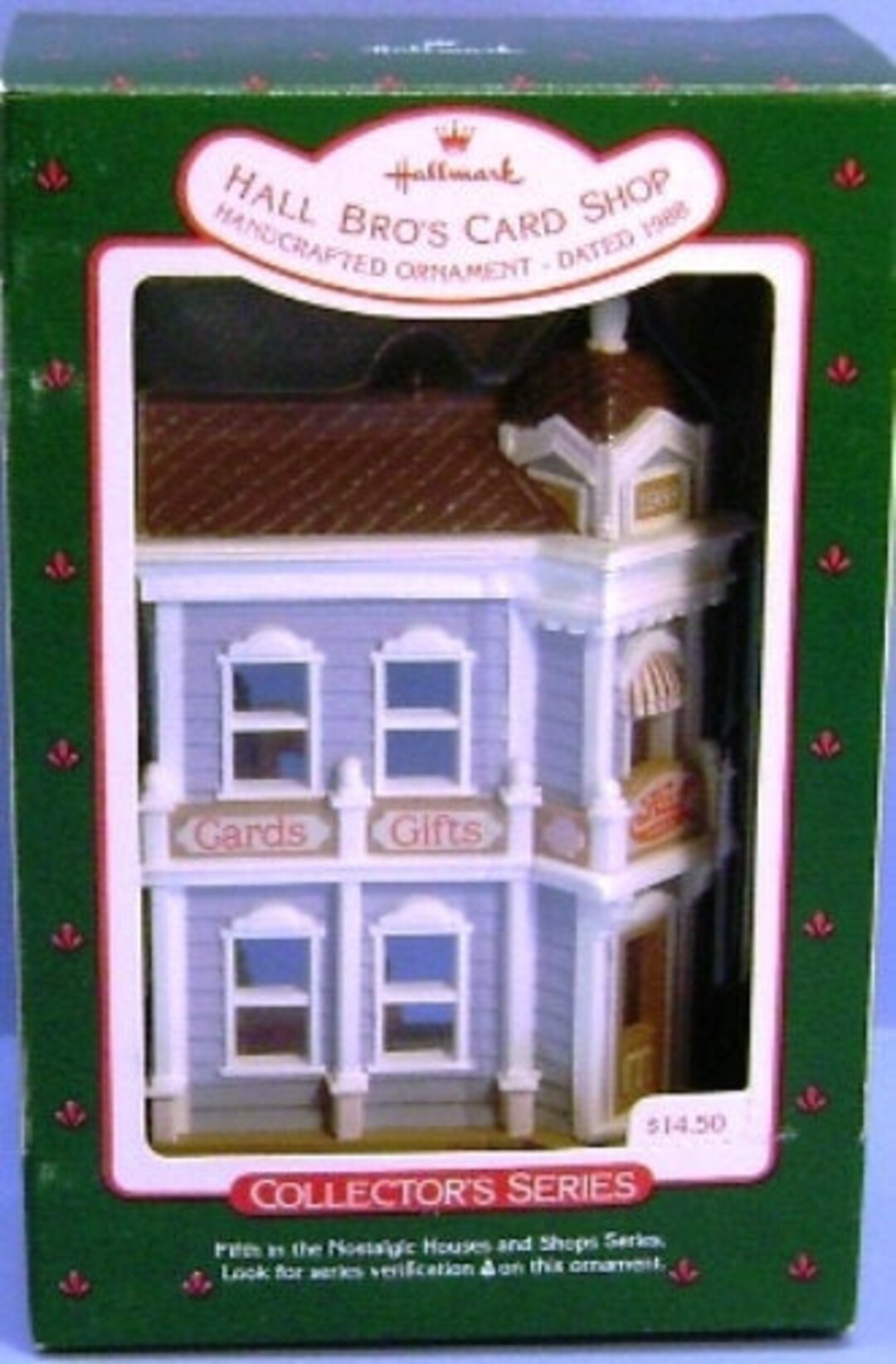 1988 Hall Bro's Card Shop Hallmark Retired Series Ornament - Etsy