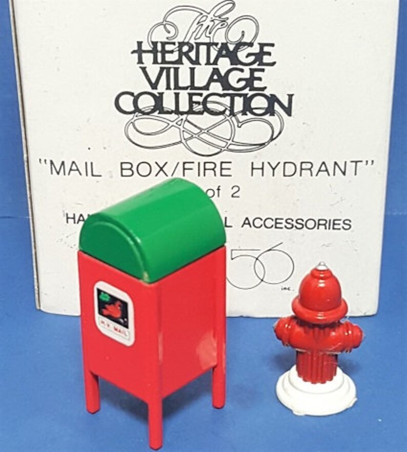 Department 56 mail Box & Fire Hydrant Original - Etsy