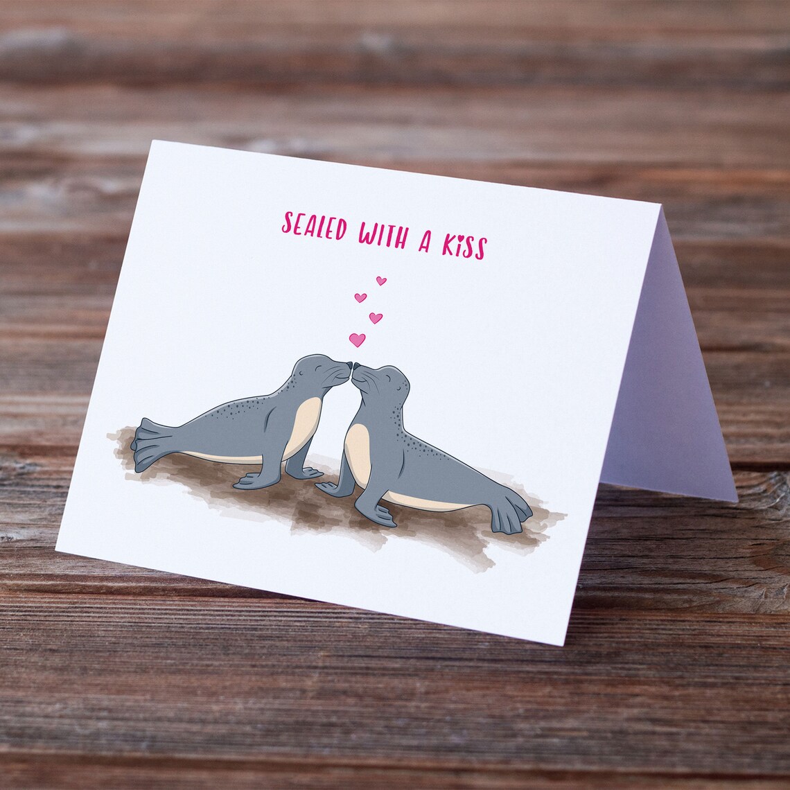 Sealed With a Kiss Seal Anniversary Card Seal Valentine's - Etsy