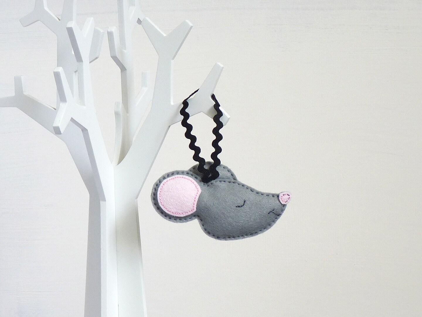 Grey Mouse Felt Hanging Decoration, Cute Woodland Animal Christmas Tree ...