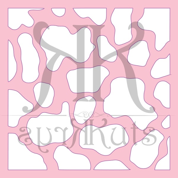 Cow Print Stencil - Etsy