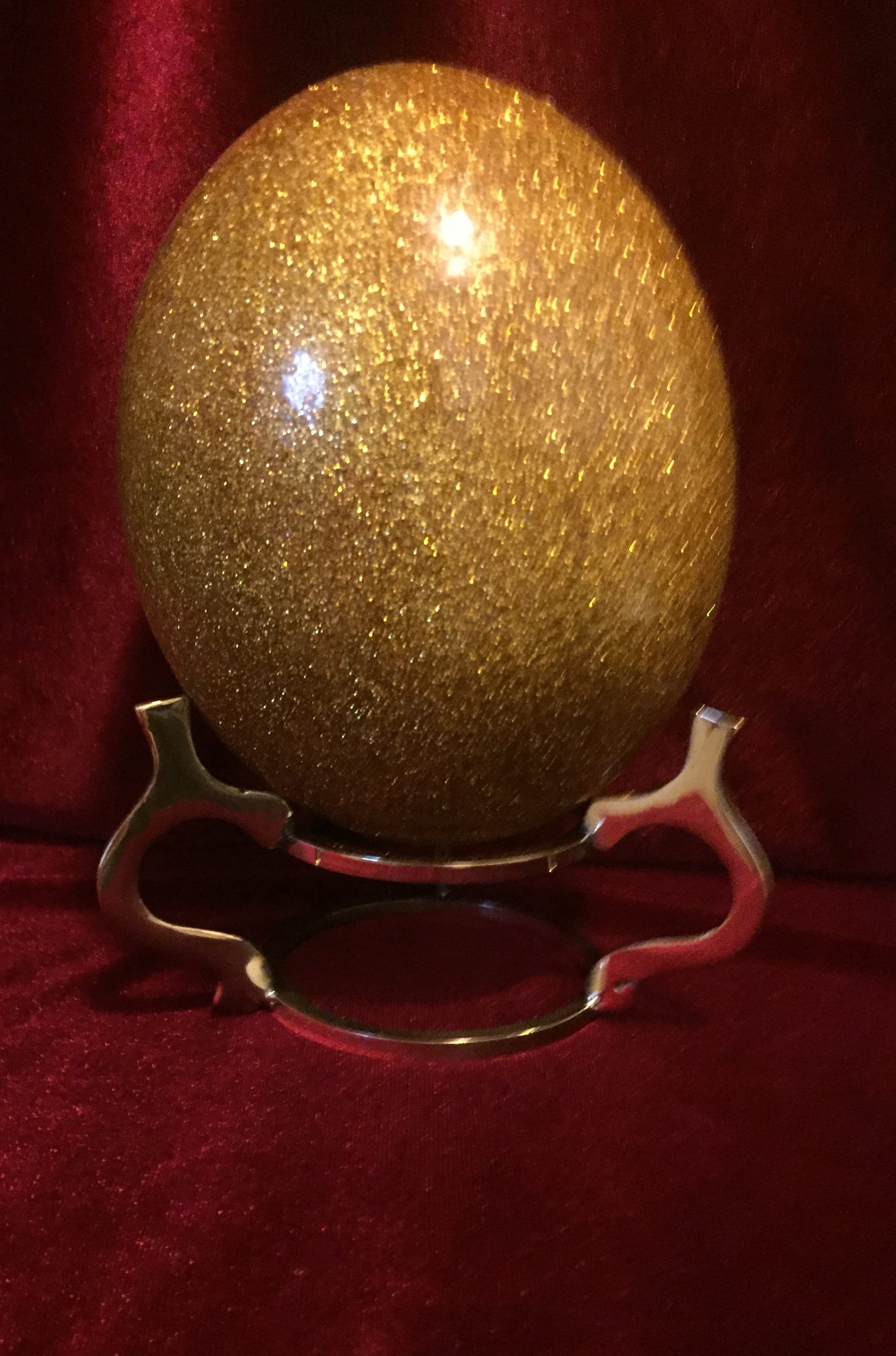 WONDERFUL EGG Stand/holder for Emu or Ostrich Eggs. Gold Tone. - Etsy