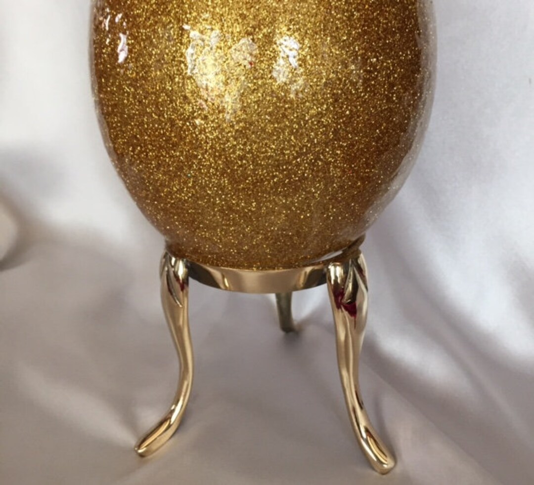 WONDERFUL EGG Stand/holder for Emu or Ostrich Eggs. Brass Gold Tone. - Etsy