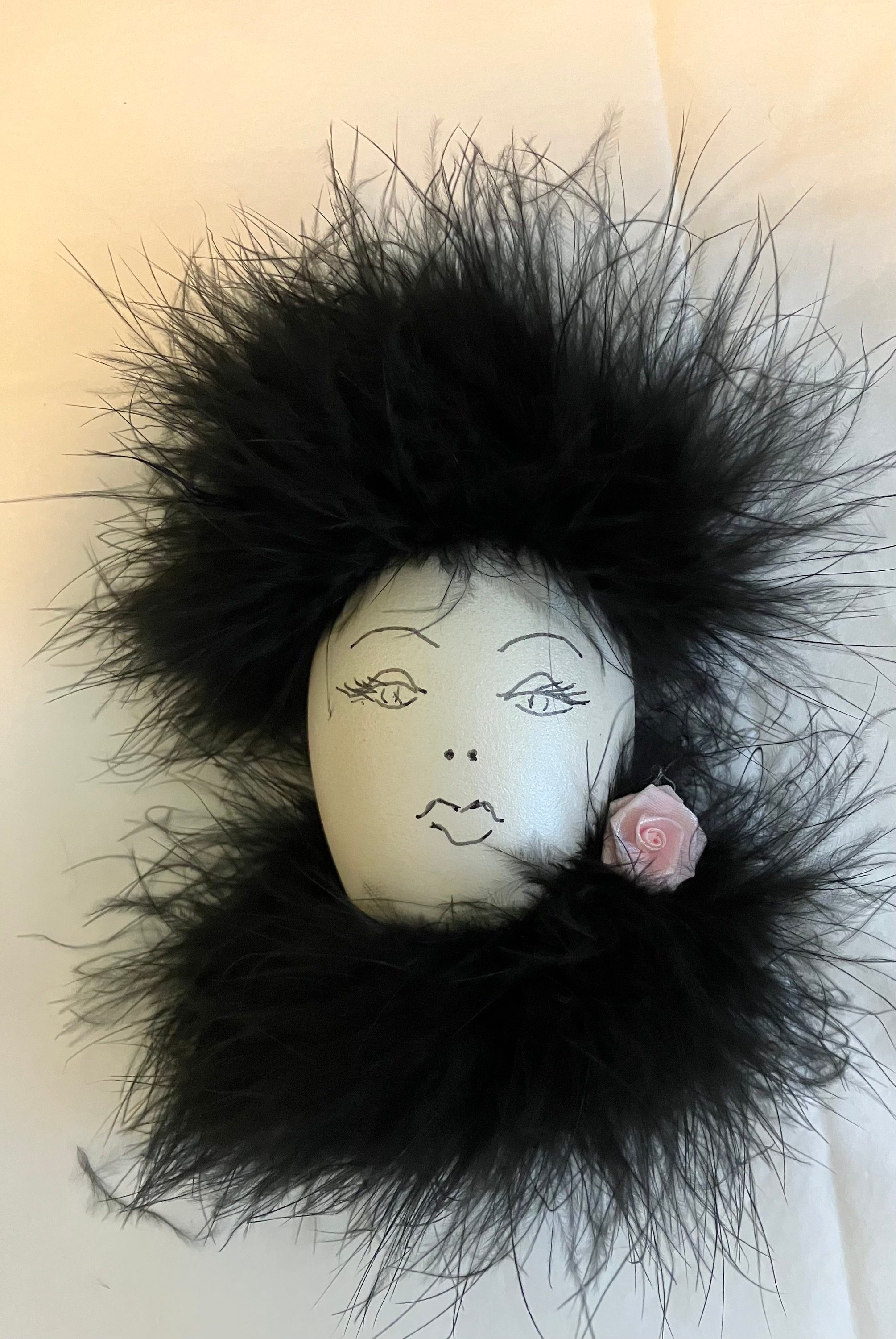 UNUSUAL GOOSE EGG. Lara. Lady in a Fur Hat. - Etsy