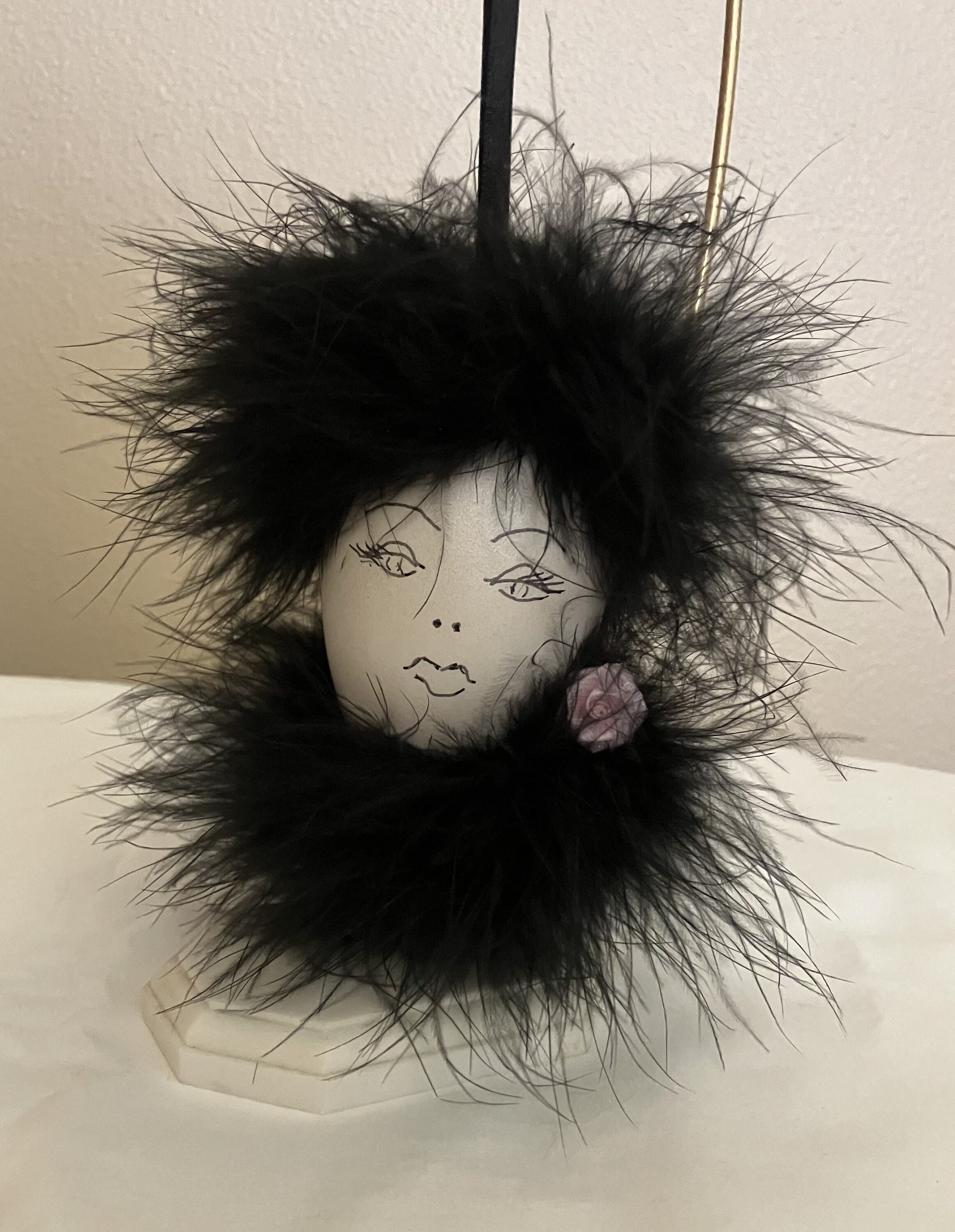 UNUSUAL GOOSE EGG. Lara. Lady in a Fur Hat. - Etsy