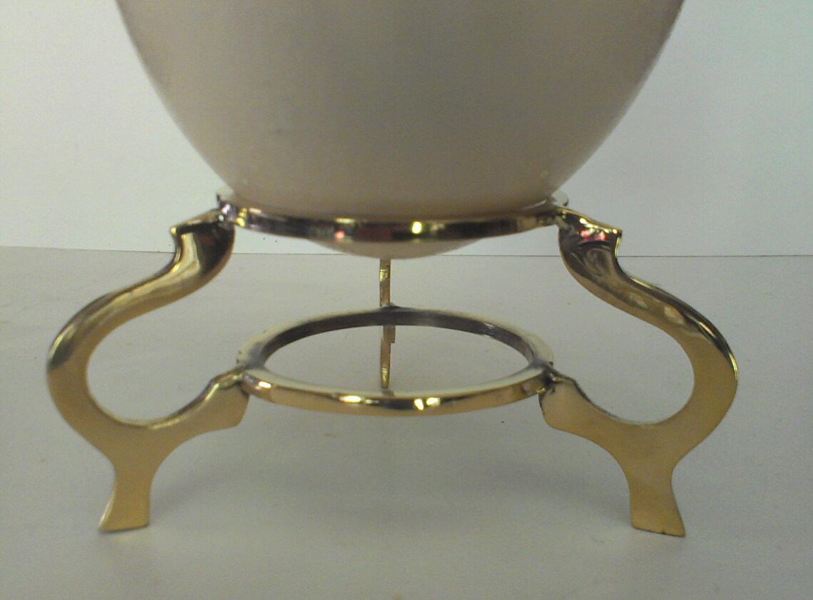 WONDERFUL EGG Stand/holder for Emu or Ostrich Eggs. Gold Tone. - Etsy