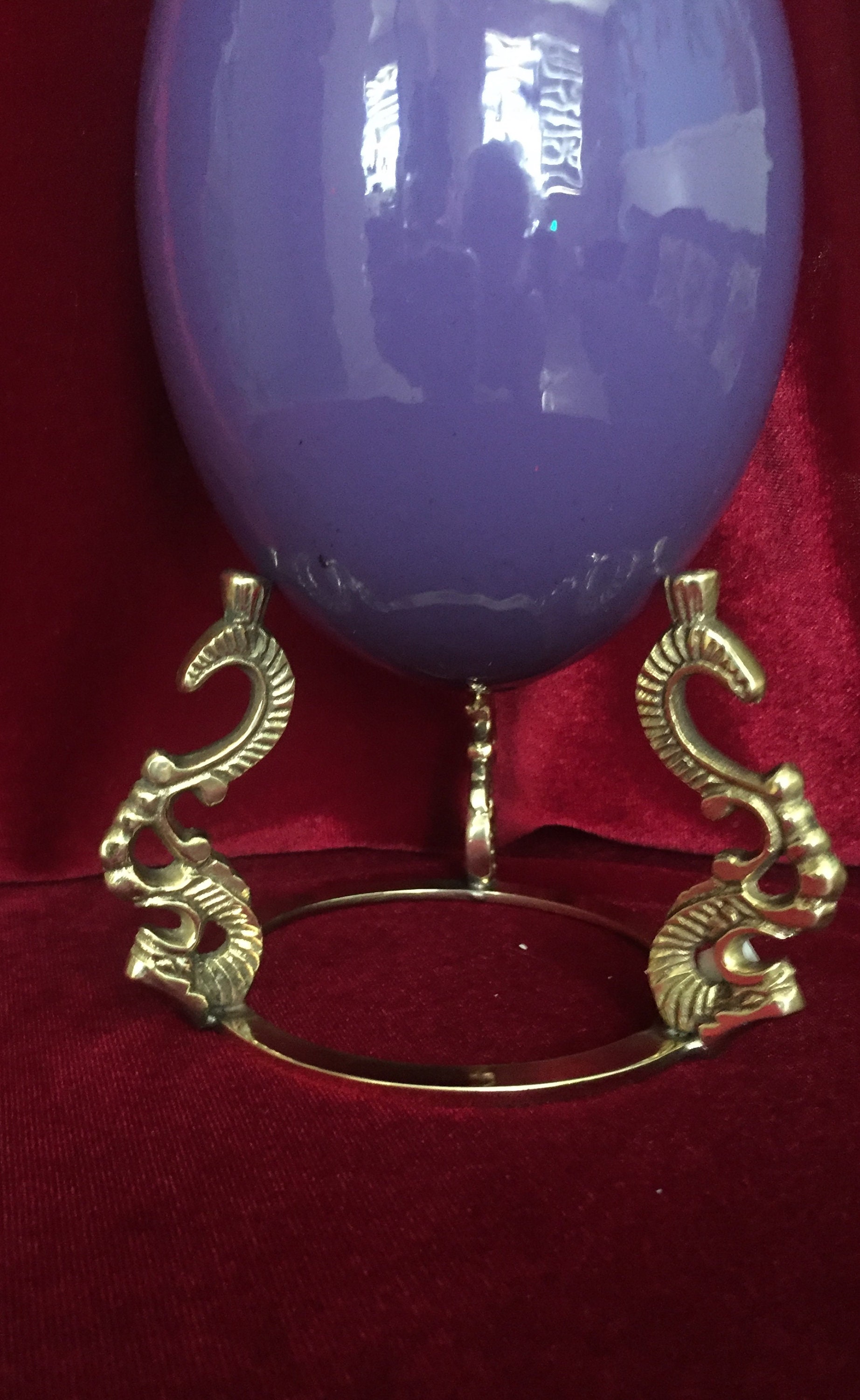 Lovely Gold Tone Stand/holder for Emu, Ostrich or Other Large Eggs or ...