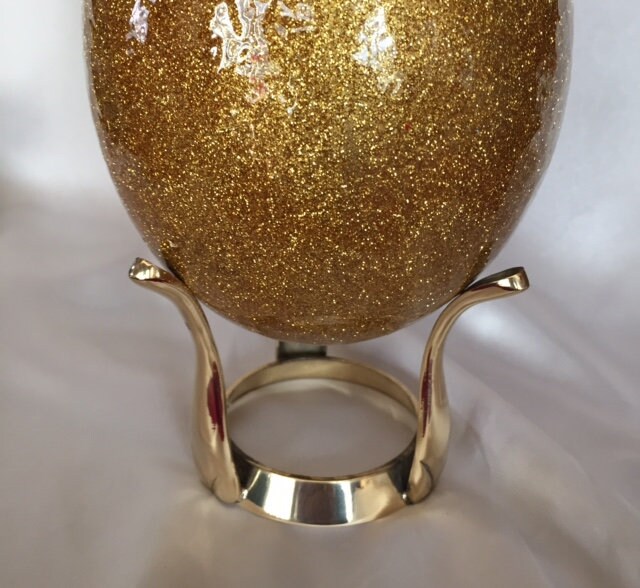 WONDERFUL EGG Stand/holder for Emu or Ostrich Eggs. Brass Gold Tone. - Etsy