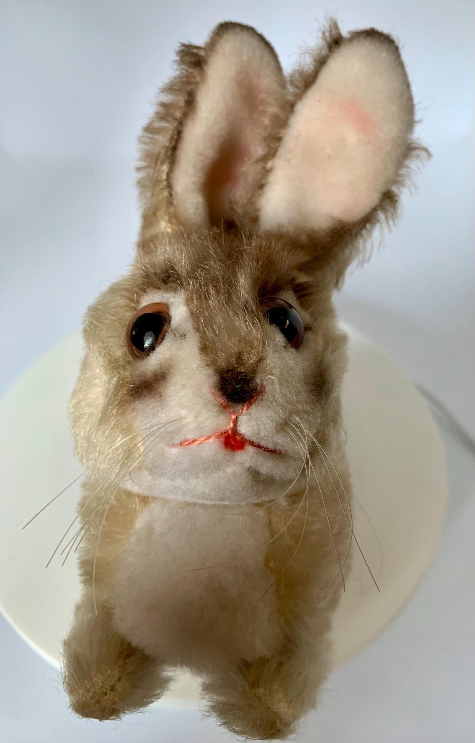 Vintage German Steiff Pummy Bunny Rabbit, Crouch Position, Swivel Head ...